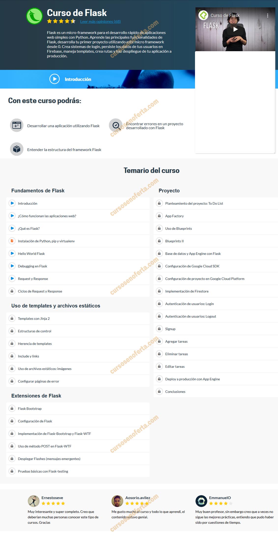 Curso de Flask - cursosenoferta.com Curso de Flask - cursosenoferta.com